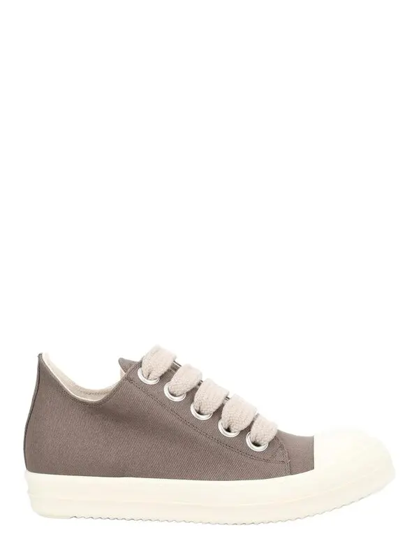 Rick Owens Low Sneaks Cotton Canvasin - Dust/milk