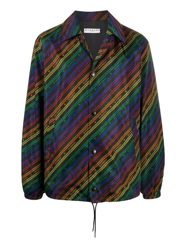 Givenchy Chain-print Buttoned Jacket - Black