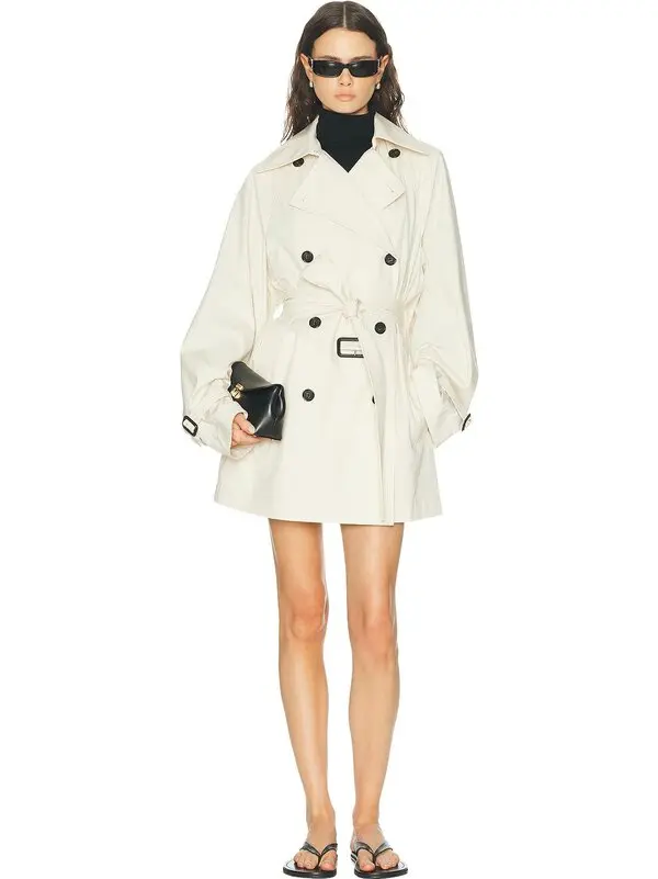 TOTEME Washed Cotton Trench Coat - Stone
