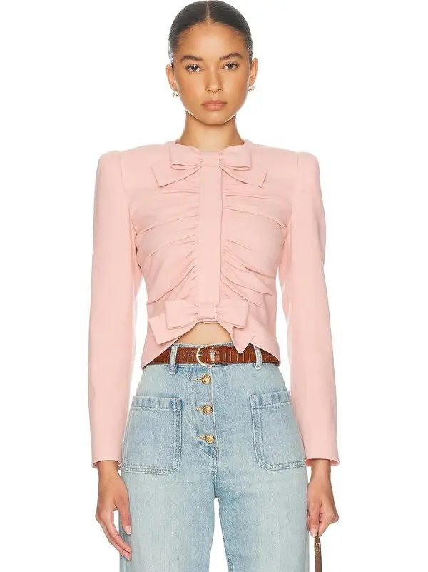 Valentino Garavani Ruched Blazer - Liberty Rose