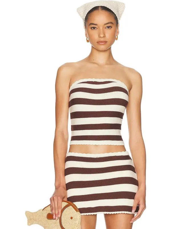 Solid & Striped The Celeste Tube Top - Truffle