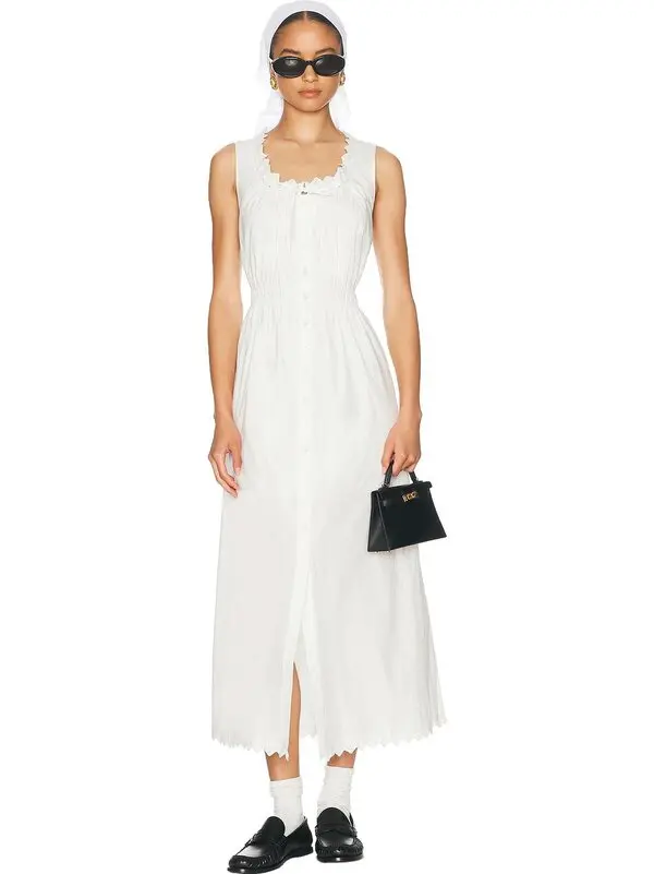 FRAME The Serene Midi Dress - White