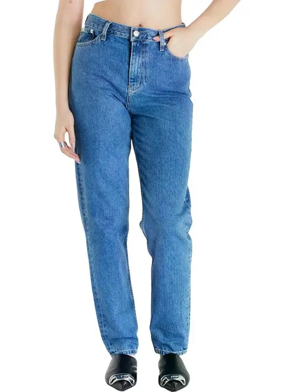 Calvin Klein Logo-patch Jeans - Blue