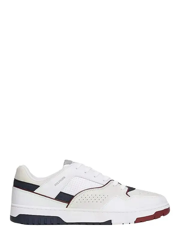 Tommy Hilfiger Colour-block Leather Sneakers - White