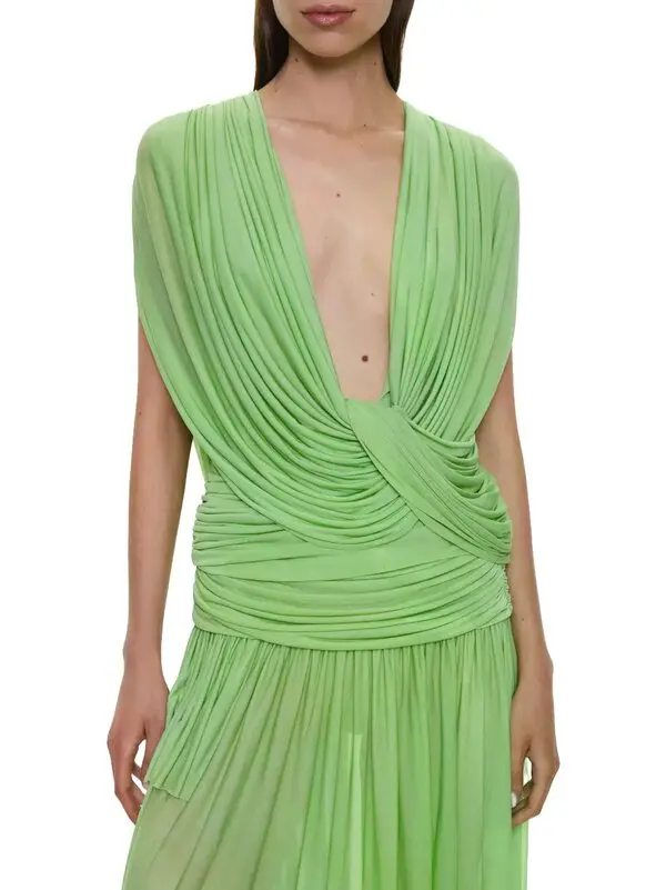 Christopher Esber Ripple Drape Top - Green