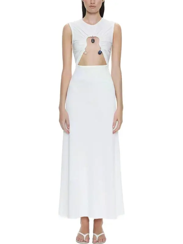 Christopher Esber Hiero Crystal Dress - White