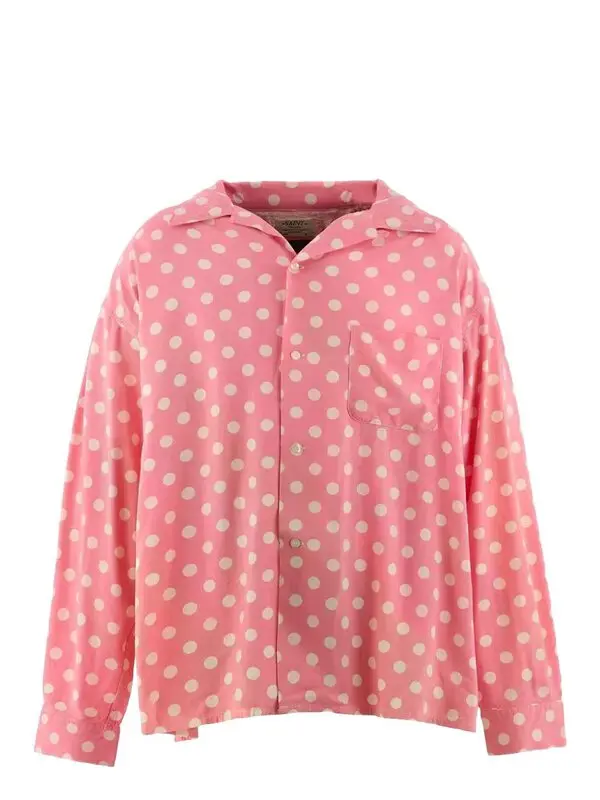 SAINT MXXXXXX Polka-dot Long-sleeve Shirt - Pink