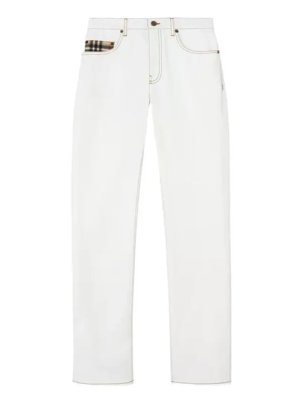 Burberry Mid-rise Straight Jeans - White