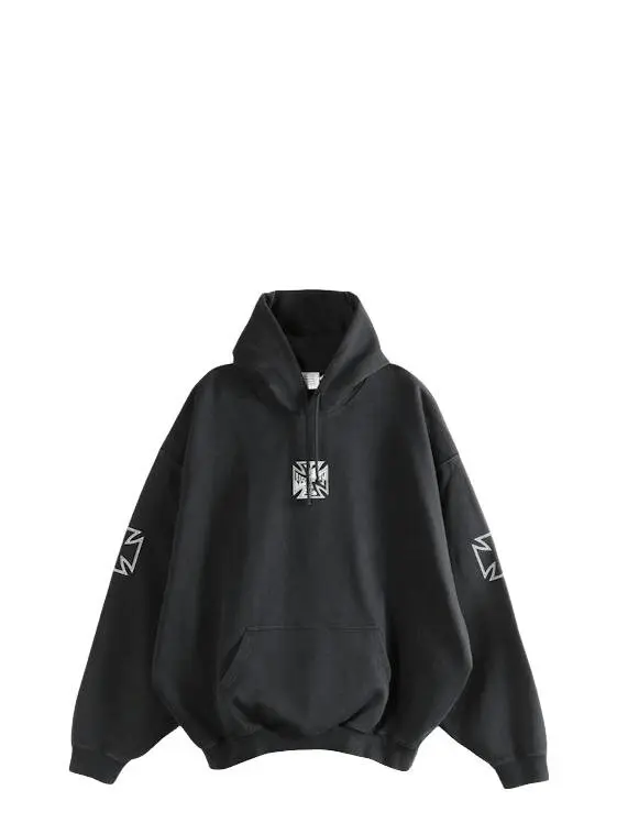 Vetements Logo Graphic Hoodie - Black
