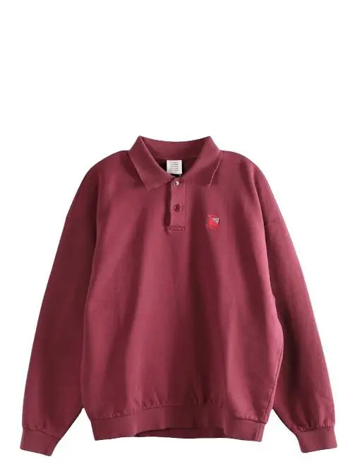 Vetements Distressed Polo Logo Sweatshirt - Bordeaux