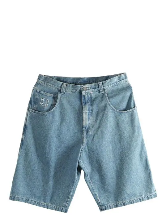 Vetements Biker Denim Shorts - Vintageid Blue