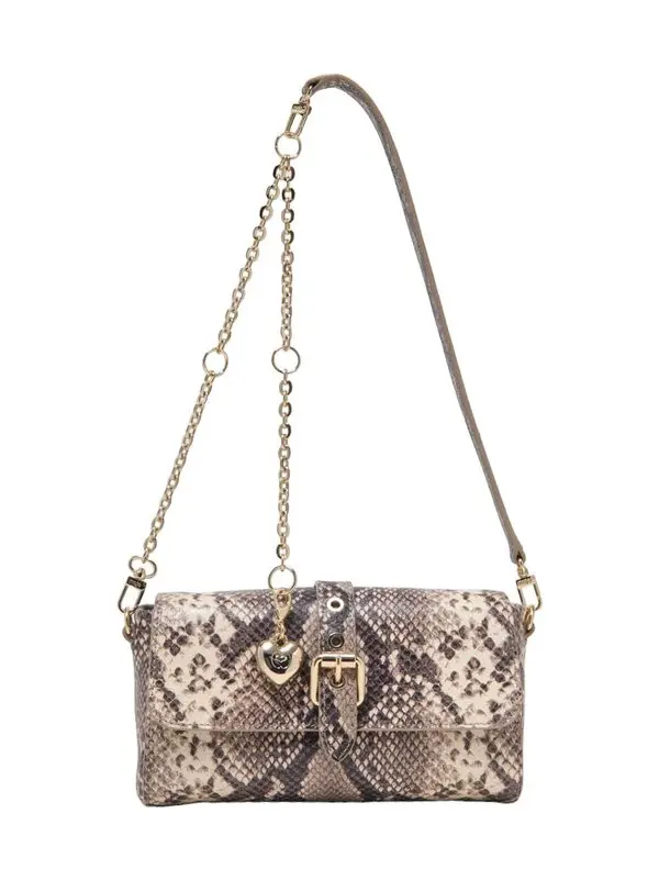 Maje Leather Python-effect Miss M Walk Bag - Natural Snake Print
