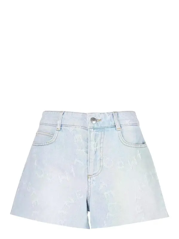 Stella McCartney Stella Logo Denim Shorts - Blue