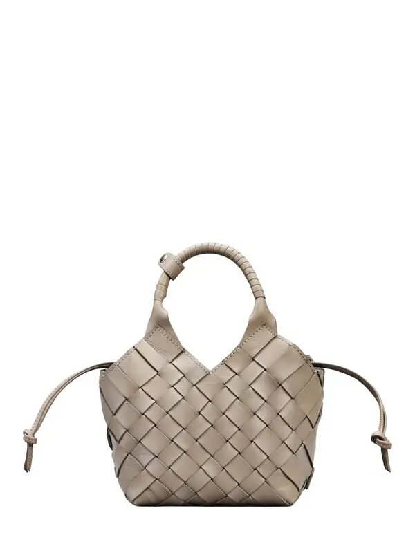 CALA & JADE Misu Mini Woven Leather Bag - Grey