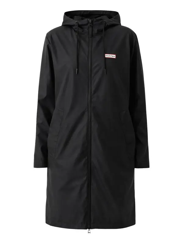 Hunter Andrea Pu Rain Coat - Black