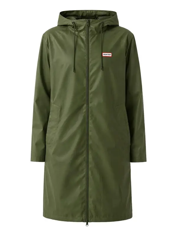 Hunter Andrea Pu Rain Coat - Dark Green