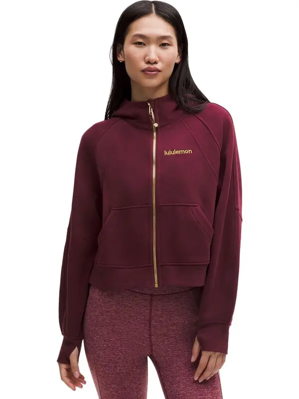 Lululemon Lunar New Year Scuba Oversized Full-zip Hoodie - Burgundy Bay