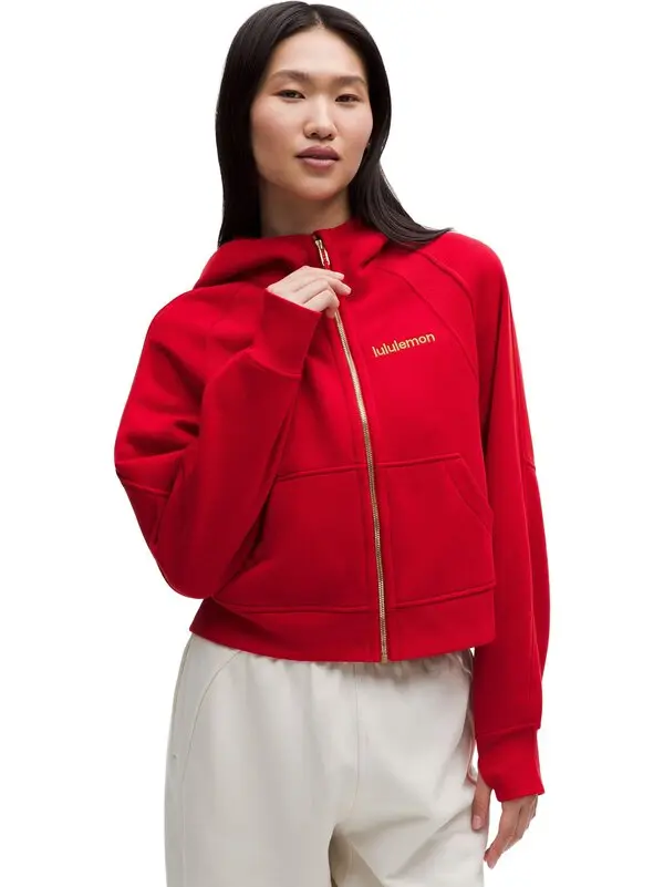 Lululemon Lunar New Year Scuba Oversized Full-zip Hoodie - Oxford Red