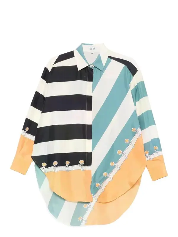 Loewe Striped Button-down Shirt - Neutrals