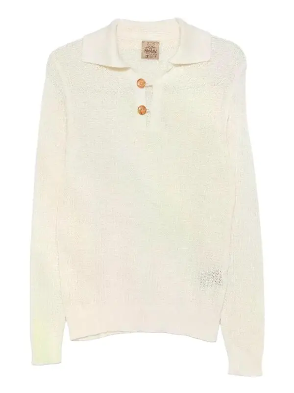 RAKKI Shelby Button-placket Polo Shirt - Neutrals