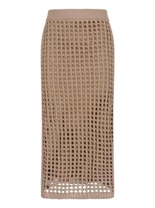 Max Mara Maxi Net Cotton Skirt - Beige