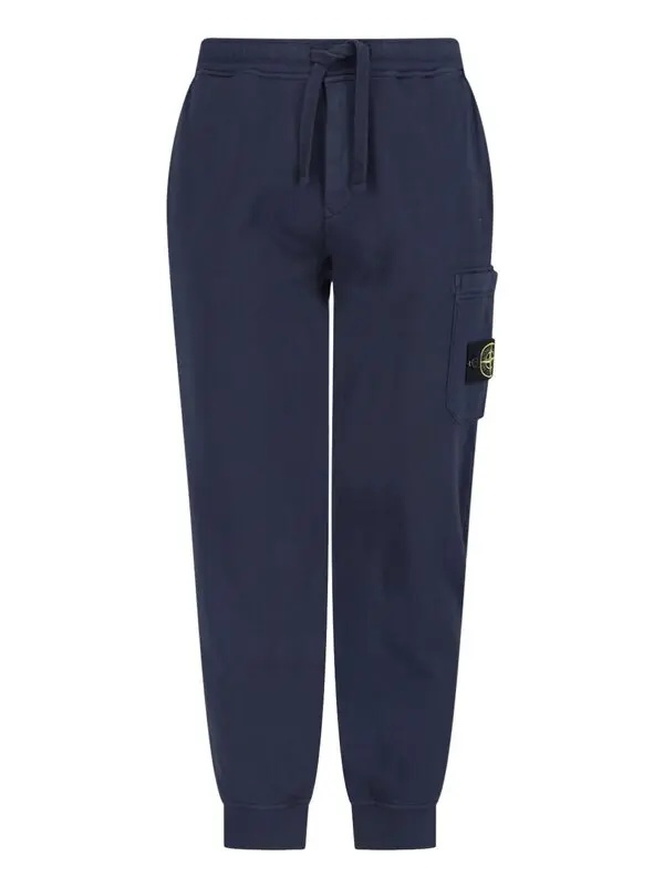 Polo Ralph Lauren Stone Island Sweatpants With Cow Print And Logo Patch - Blue