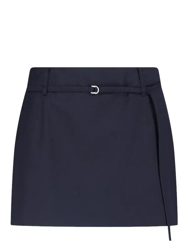 DUNST Belted Mini Skirt - Blue