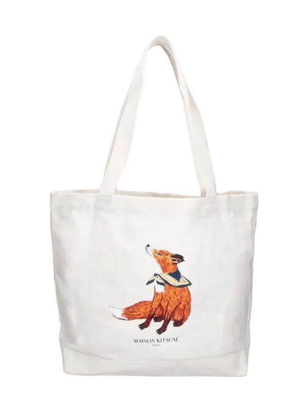 Maison Kitsuné Dreaming Fox Tote Bag - Beige
