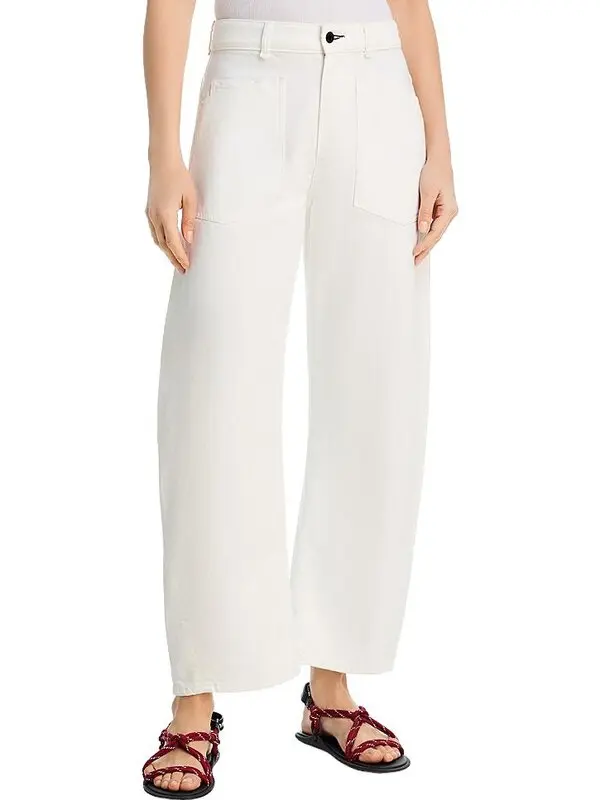 ASKK NY High Rise Twisted Barrel Jeans - Ivory