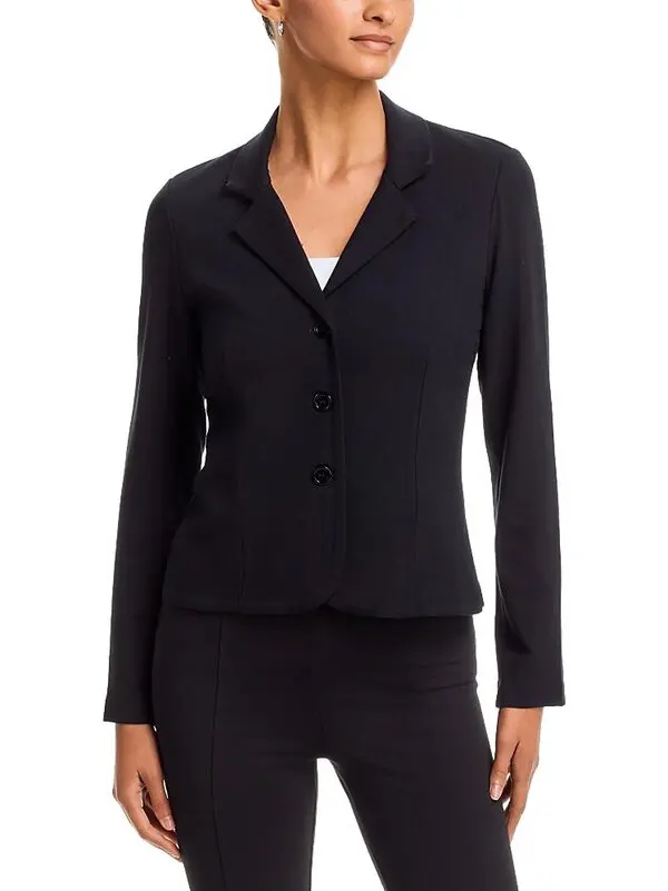 Majestic Filatures French Terry Three Button Blazer - Noir