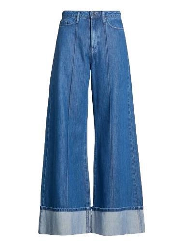 Karl Lagerfeld Wide-leg Jeans With Logo - Blue