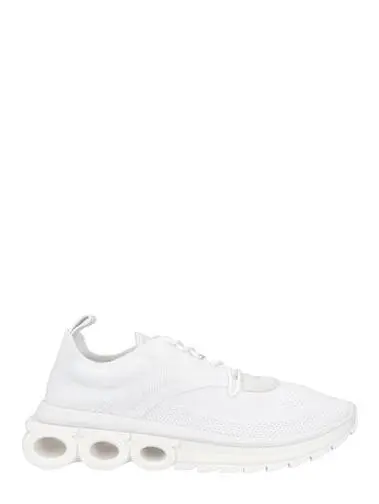 FERRAGAMO Soft Leather And Textile Fiber Sneakers - White