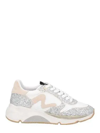 MANILA GRACE Leather And Textile Fiber Sneakers - White