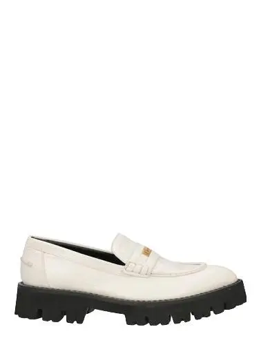 Moschino Loafers In Calfskin - Off White