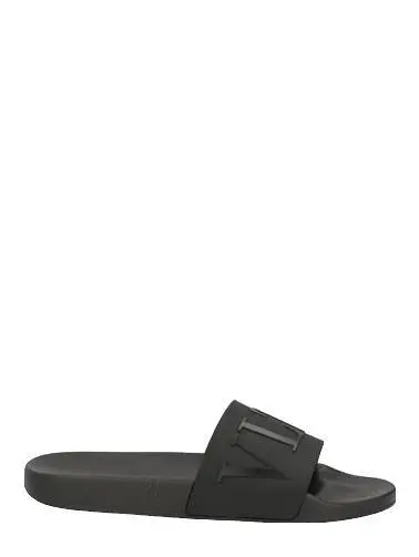 Valentino Garavani Sandals In Textile Fibers - Black