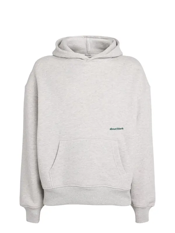 ABOUT:BLANK Cotton Loop Back Boxy Fit Hoodie - Grey