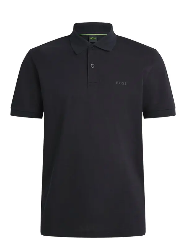 BOSS Pima Cotton Logo Polo Shirt - Blue
