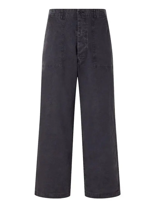 ORSLOW Summer Fatigue Straight-leg Cotton Trousers - Black