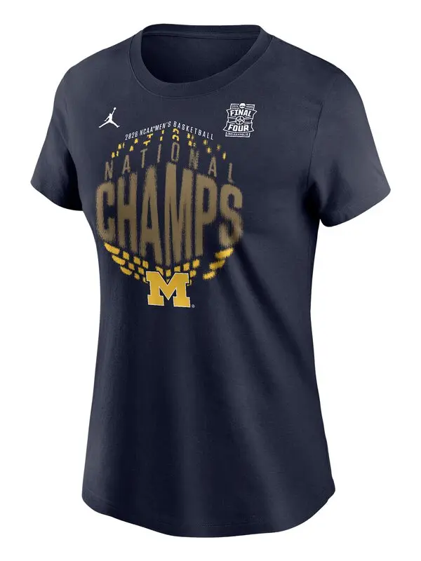 JORDAN Michigan Wolverines Ncaa National Champions T-shirt - Blue