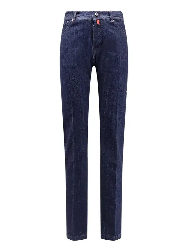 Kiton Cotton-blend Trousers - Blue