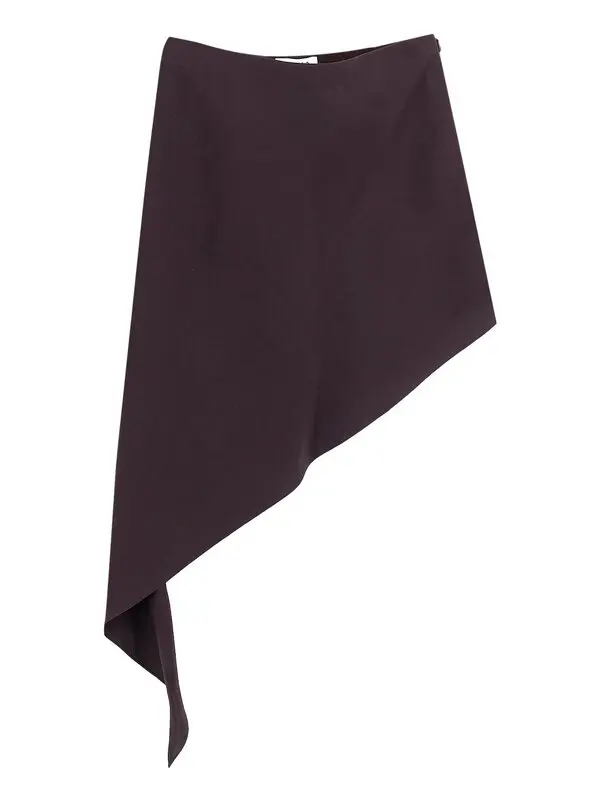 Alaïa Asymmetric Paper And Viscose Skirt - Purple