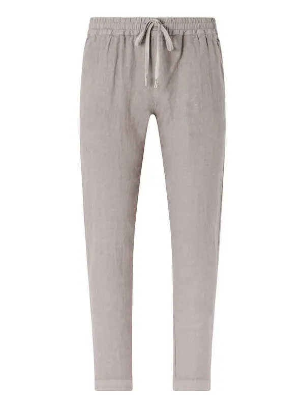 Thom Sweeney Straight-leg Linen Trousers - Taupe