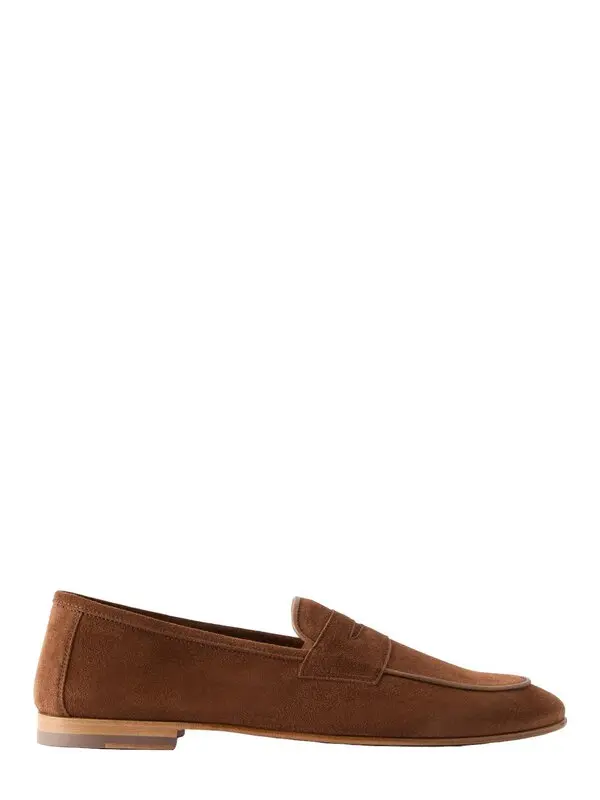 Frescobol Carioca Leme Suede Loafers - Brown