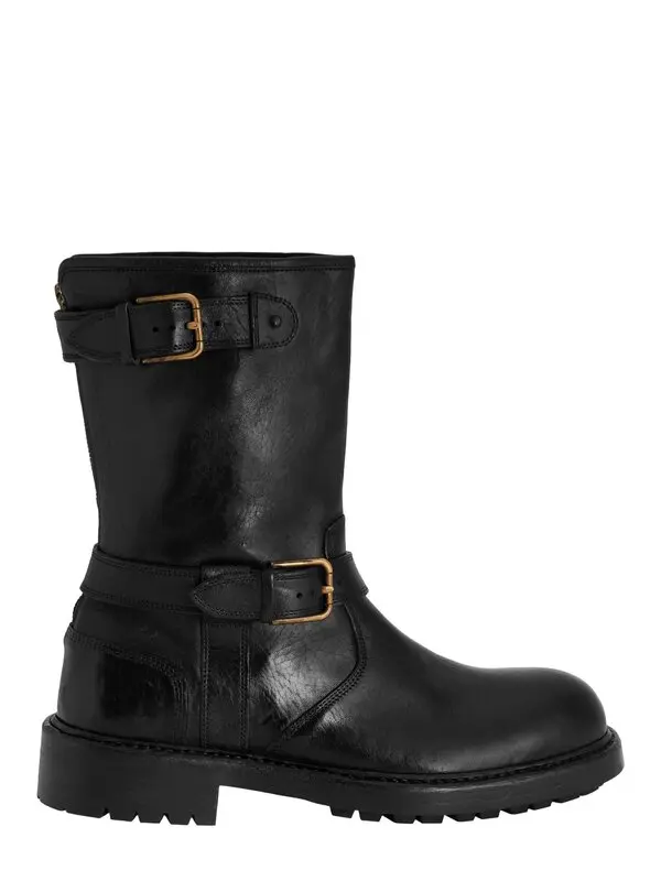 Dolce & Gabbana Smooth Leather Bernini Boots - Black