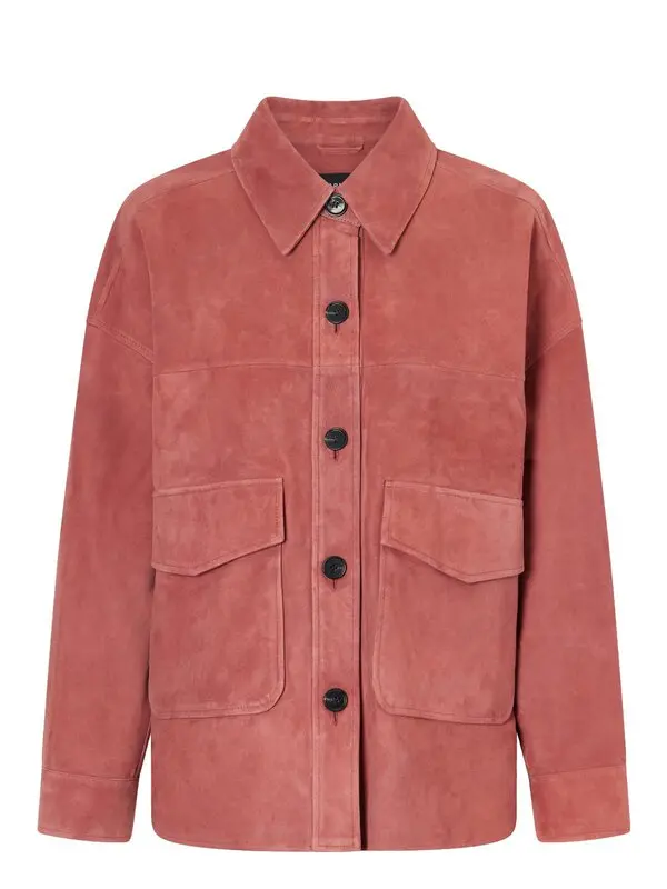 ARMA Kaylee Paneled Suede Jacket - Pink