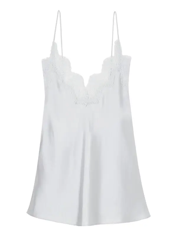 RÓHE Lace-trimmed Silk Camisole - Blue