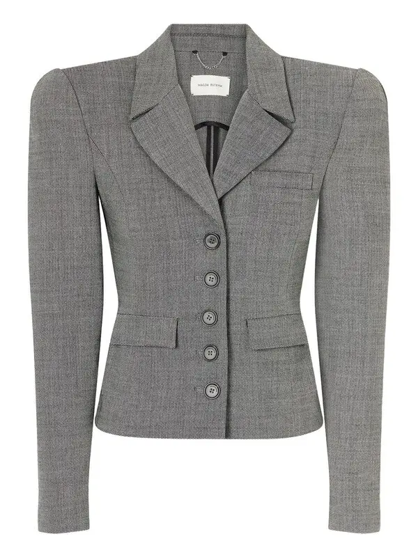 Magda Butrym Cropped Blazer - Gray