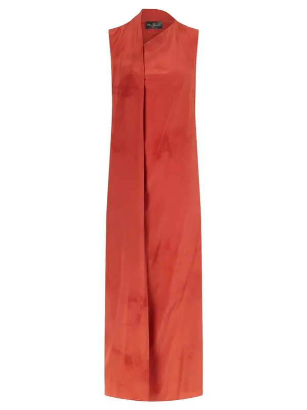 CORTANA Estela One-shoulder Silk-chiffon Maxi Dress - Red