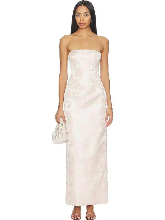 MORE TO COME Maiah Strapless Maxi Dress - Pink Floral