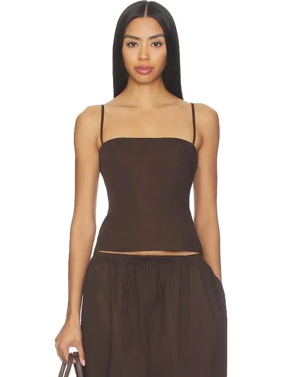 LOVERS AND FRIENDS Ofelia Top - Chocolate Brown